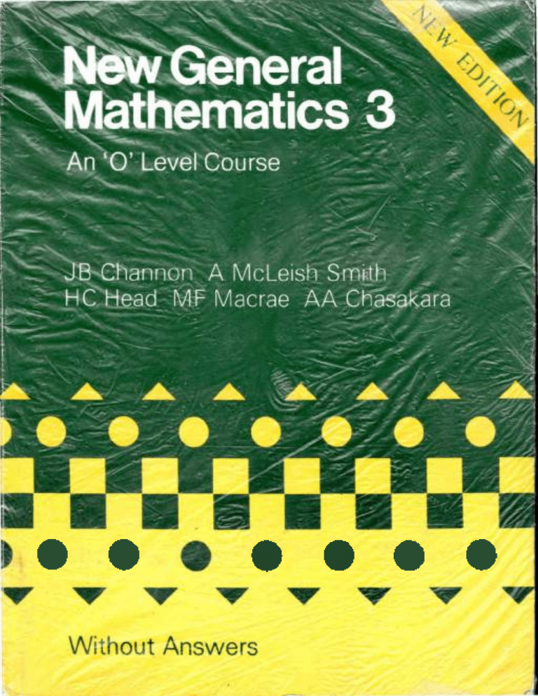 New General Mathematics 3 O-Level Course Textbook