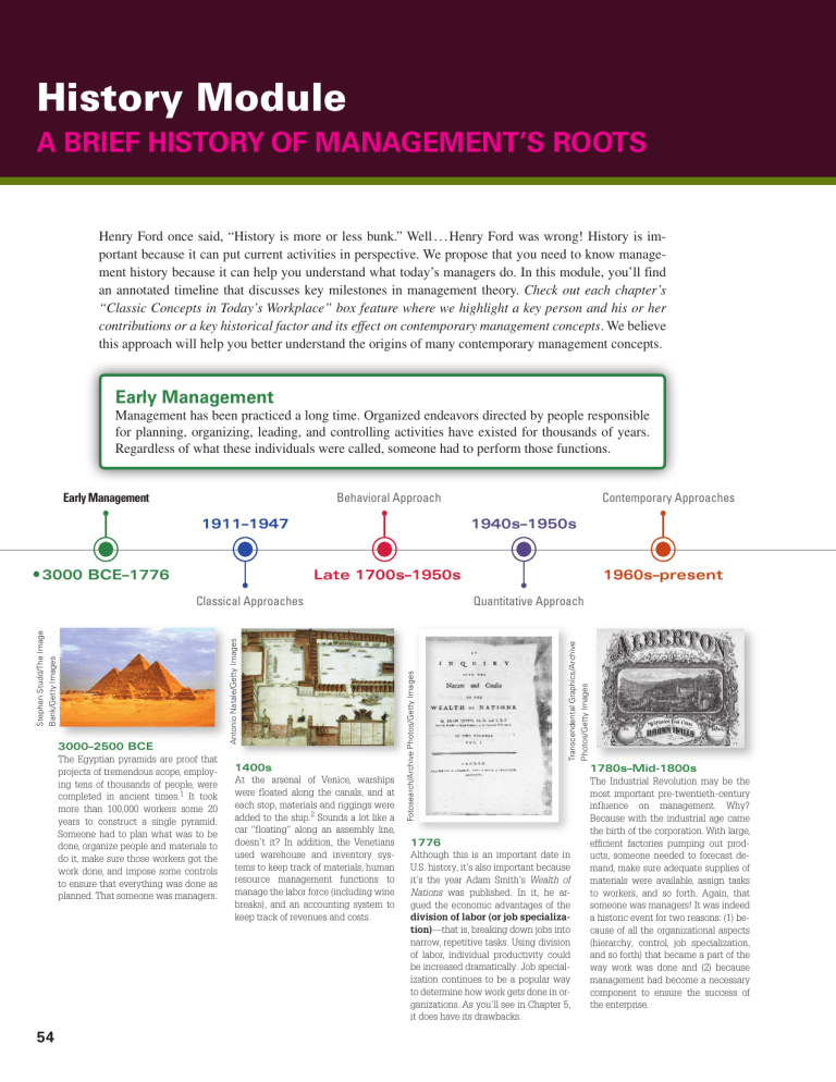 History of Management: A Brief Overview of Management's Roots