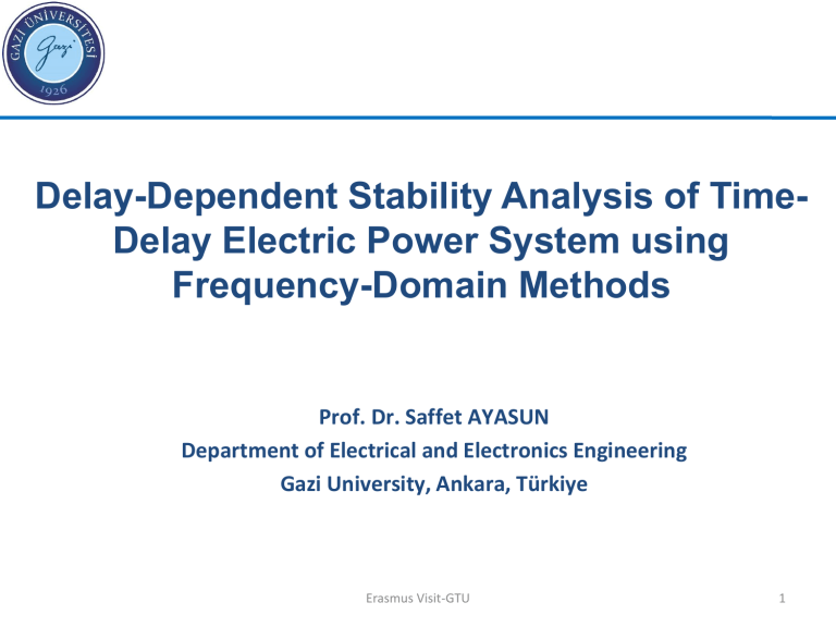 Delay-Dependent Stability Analysis of Time-Delay Power Systems