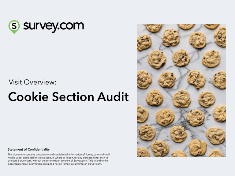 Cookie Section Audit Training Guide for Survey.com