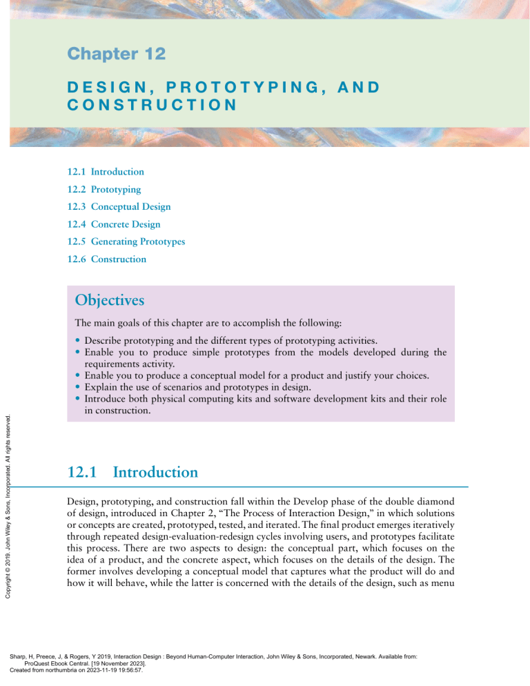 Chapter 12: Design, Prototyping, and Construction
