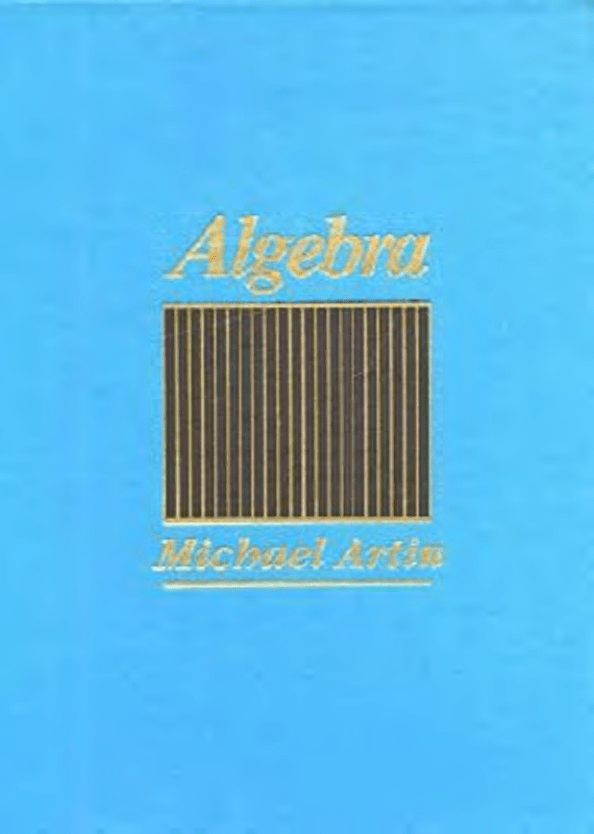 Algebra Textbook by Michael Artin