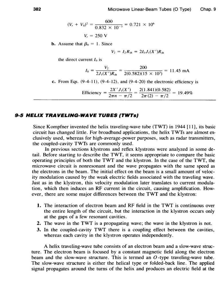 Helix Traveling-Wave Tubes (TWTs) - Microwave Engineering