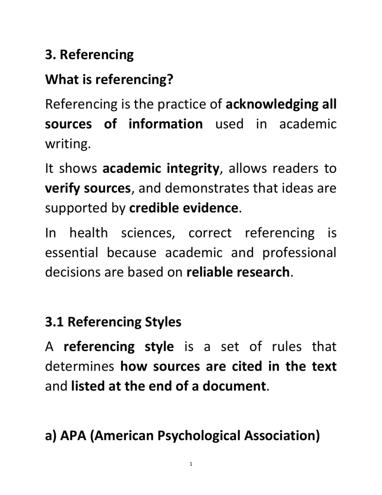 Academic Referencing Guide: Styles & Software