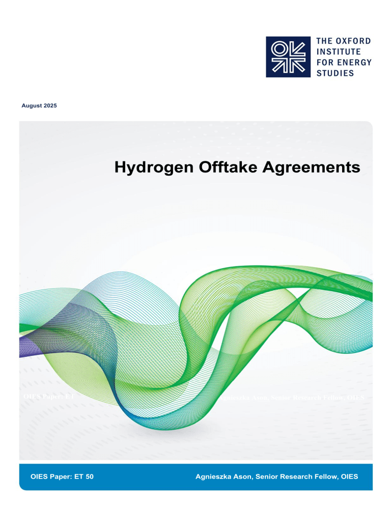Hydrogen Offtake Agreements: Research Paper