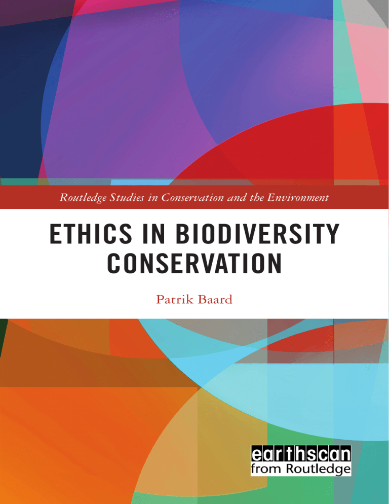 Ethics in Biodiversity Conservation Book