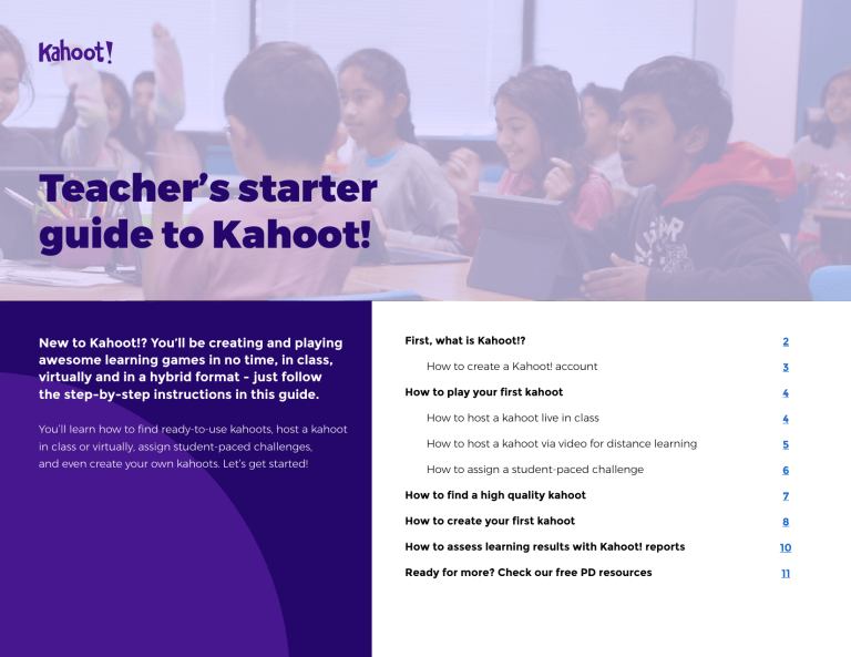 Teacher's Starter Guide to Kahoot! - Create & Host Learning Games