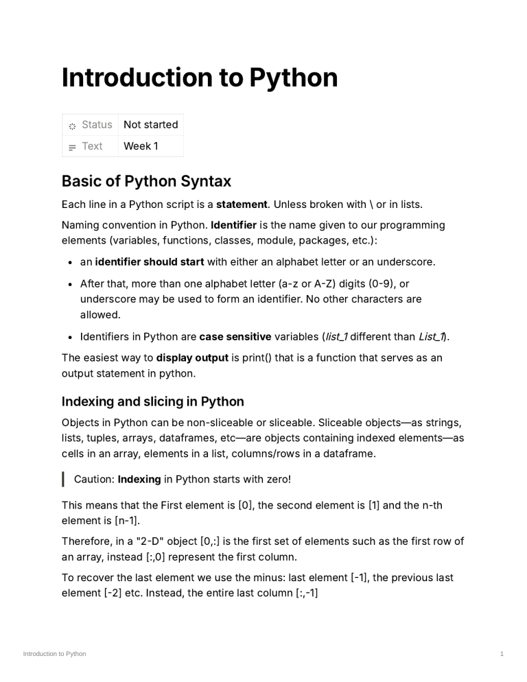 Introduction to Python: Basic Syntax & Fundamentals