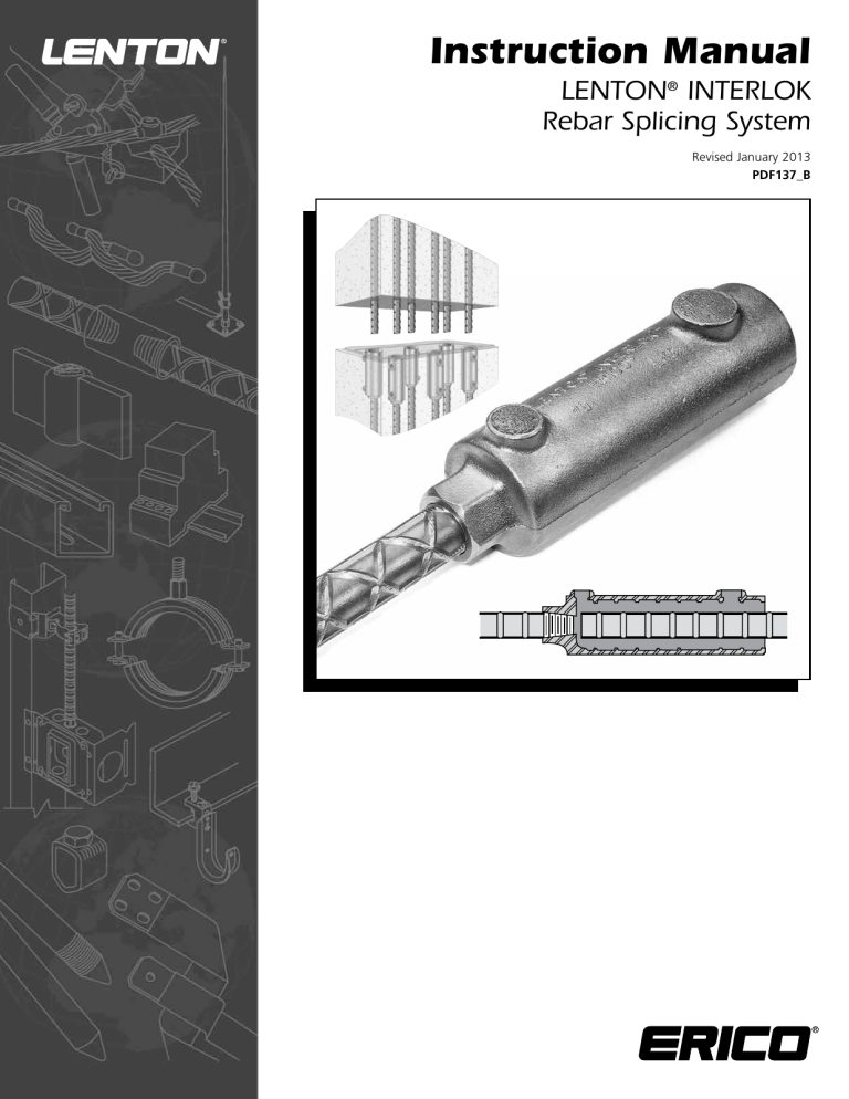 LENTON INTERLOK Rebar Splicing System Manual