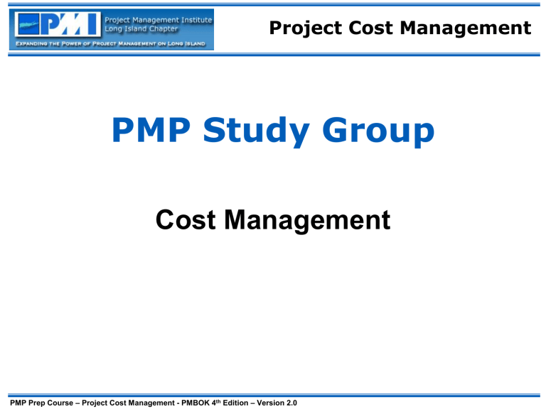 Project Cost Management Study Guide