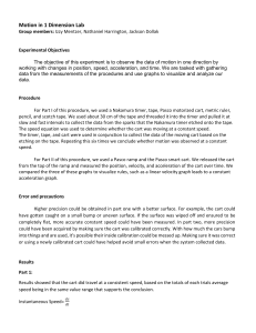 Inclined Plane Motion Lab Report