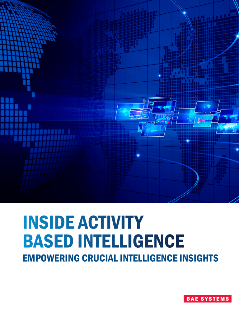 Inside Activity Based Intelligence: BAE Systems' ABI Solution