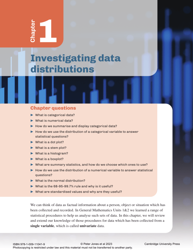 Chapter 1: Investigating Data Distributions