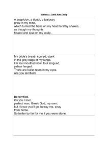 Medusa by Carol Ann Duffy Poem Analysis