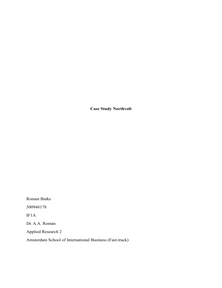 Northvolt Case Study: Investor Attraction for Sustainability