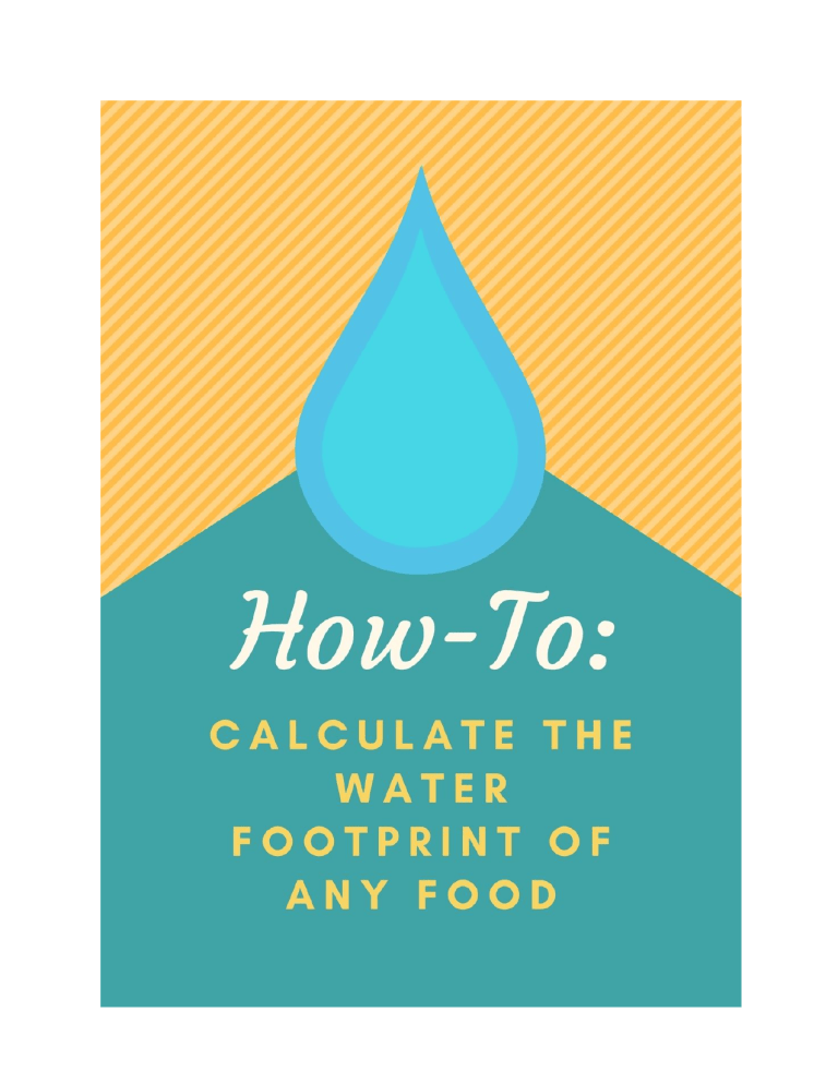 How to Calculate Water Footprint of Food