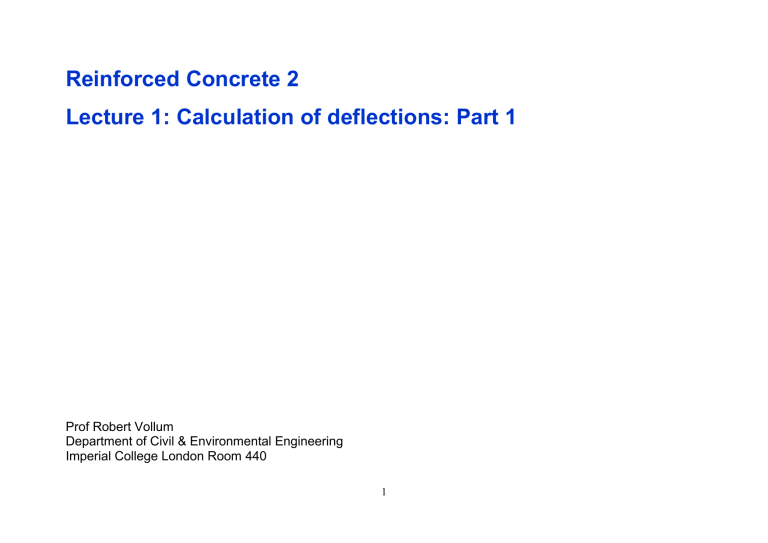 Reinforced Concrete Deflection Calculation Lecture