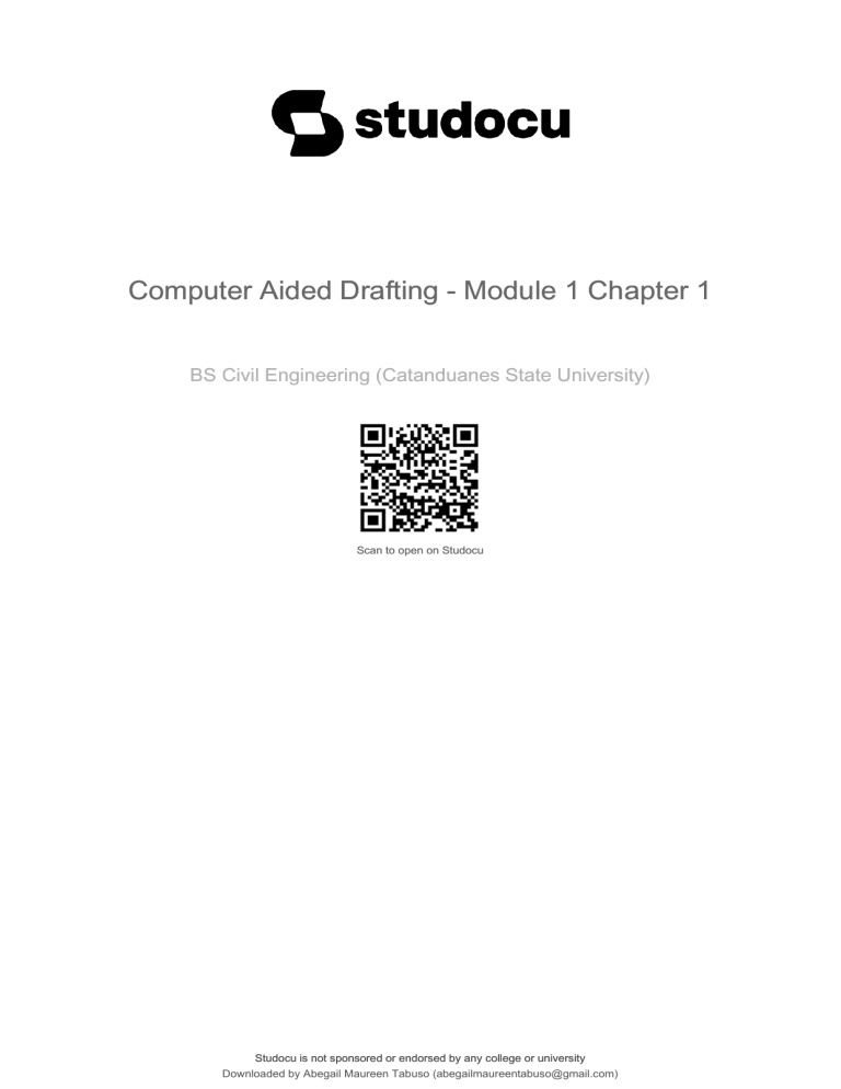 Computer Aided Drafting Module 1 Chapter 1