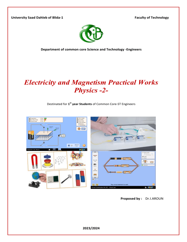 Electricity and Magnetism Lab Manual: Circuit Construction