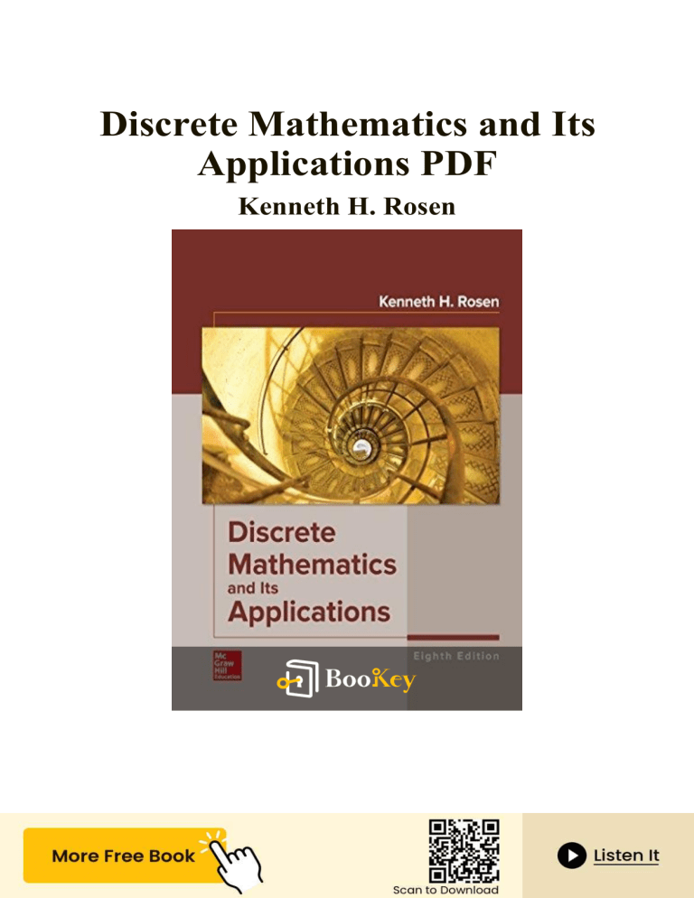 Discrete Mathematics and Its Applications PDF by Kenneth H. Rosen