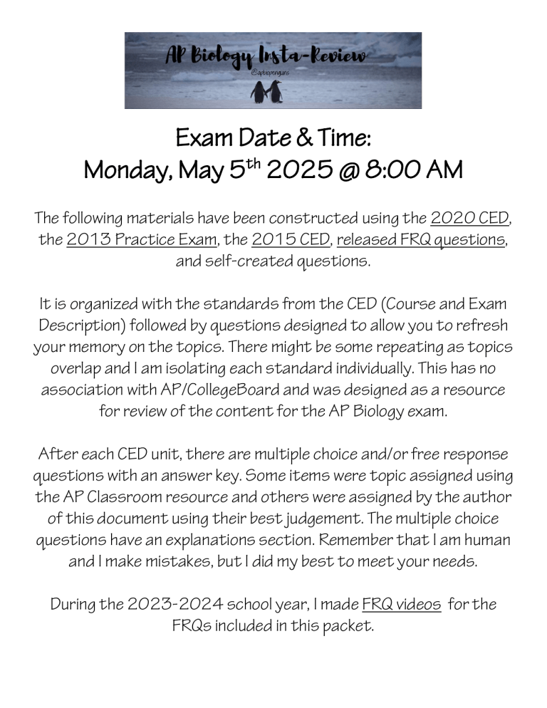 AP Biology Exam Review 2025: Practice Questions & Answers