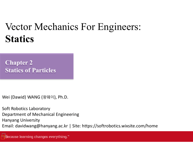 Vector Mechanics for Engineers: Statics Chapter 2