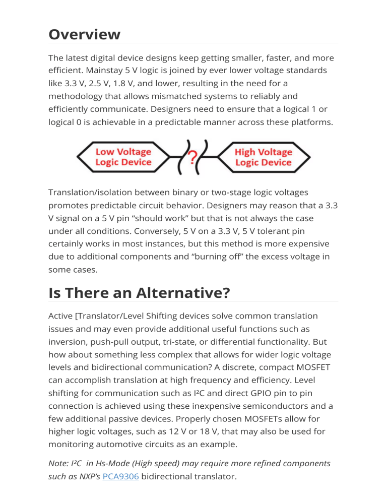 MOSFET Logic Level Shifting Guide