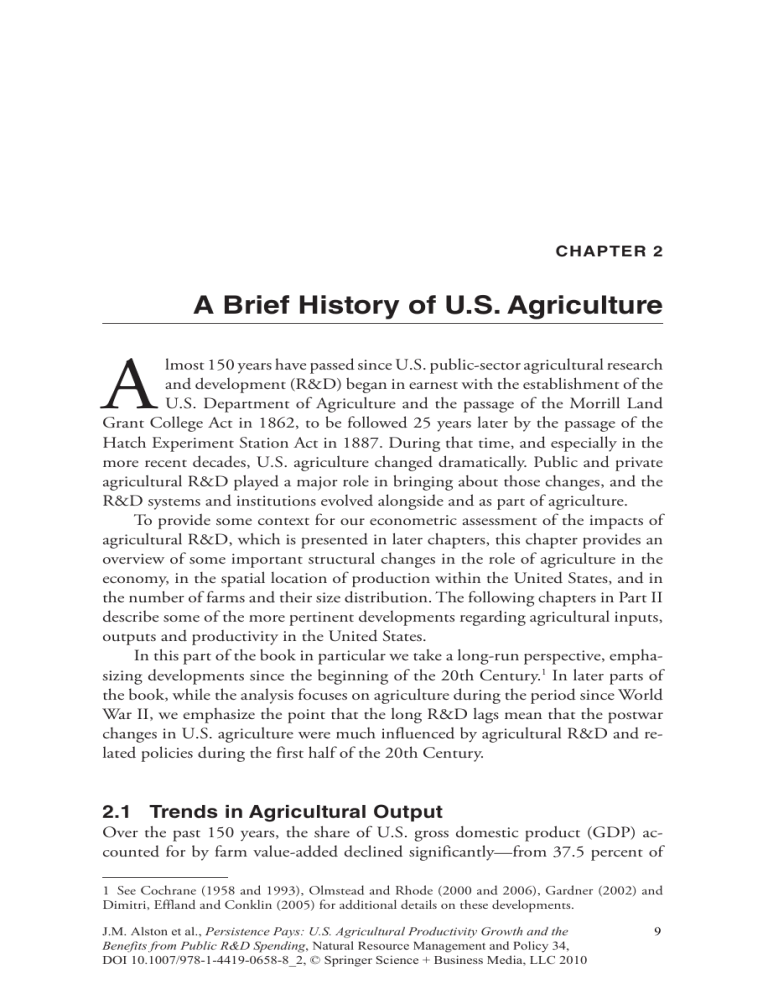U.S. Agriculture History: Trends & Productivity