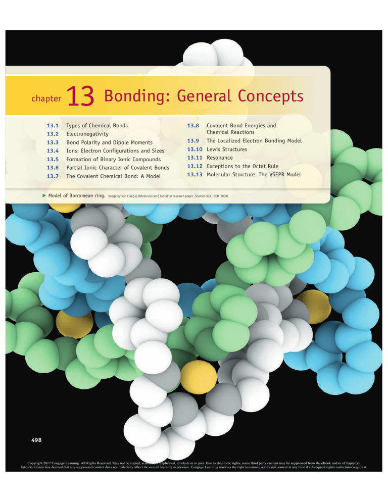 Chapter 13: Bonding General Concepts Chemistry Textbook