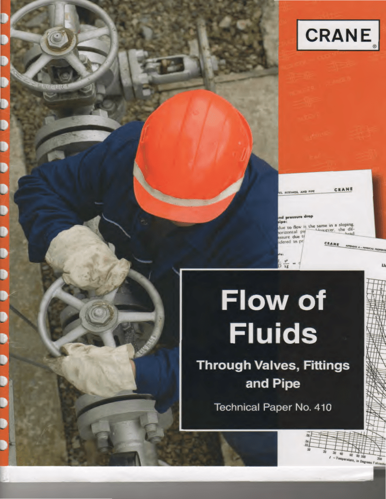 Flow of Fluids Through Valves, Fittings and Pipe - Crane TP 410