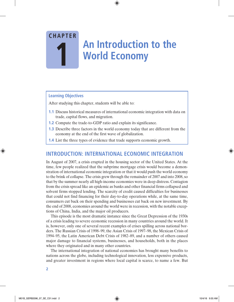 An Introduction to the World Economy Chapter 1