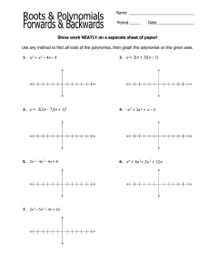 Polynomial Review Worksheet: Simplify, Graph, & Write Equations